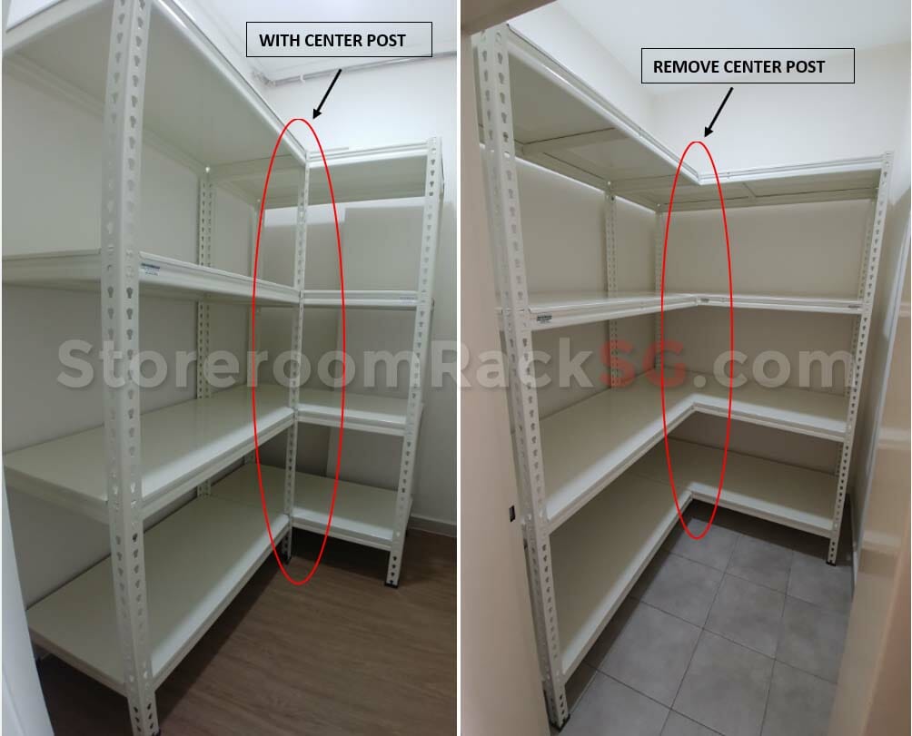 Removal of L Corner Angle Post - Storeroom Rack Singapore